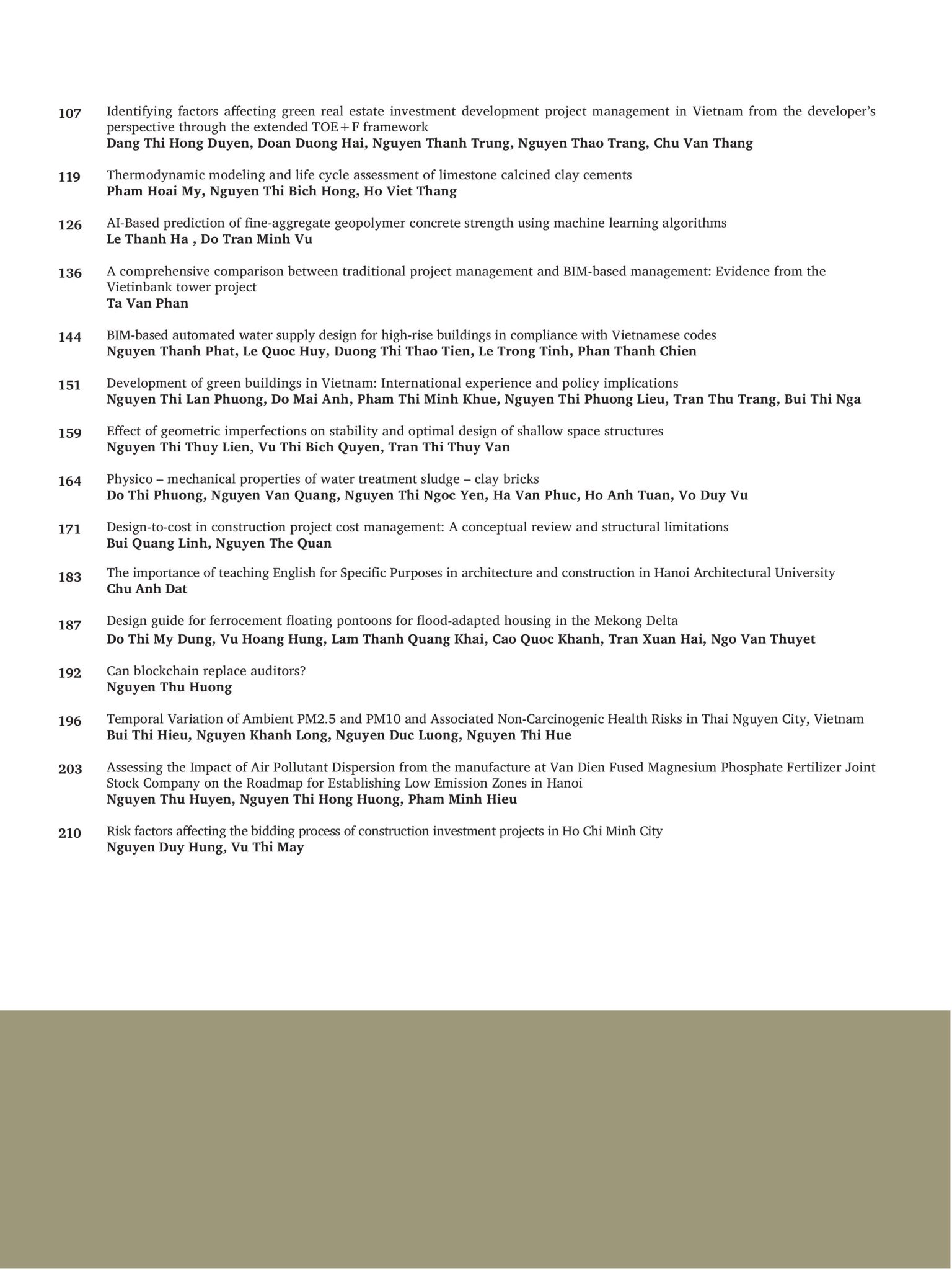 Journal of Materials and Construction Vol. 16 No. 01 (2026) • Tạp chí ...